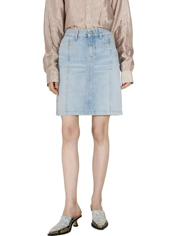 Martine Rose Narrow Front Mini Skirt - Blue