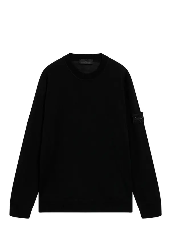 Stone Island Wool Crew-neck Sweater - Black