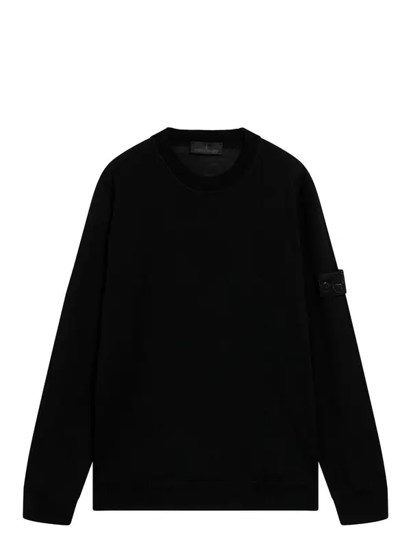 Stone Island Wool Crew-neck Sweater - Black