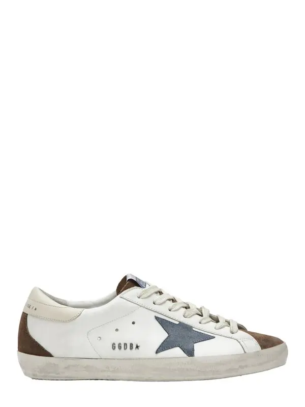GOLDEN GOOSE Leather And Suede Super-star Sneakers - White