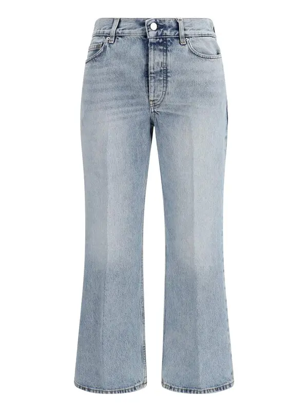 TOTEME Cotton Flared-hem Jeans - Blue