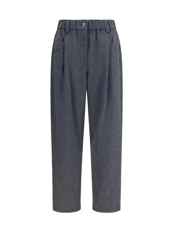 Brunello Cucinelli Wool Blend Trousers - Multicolor