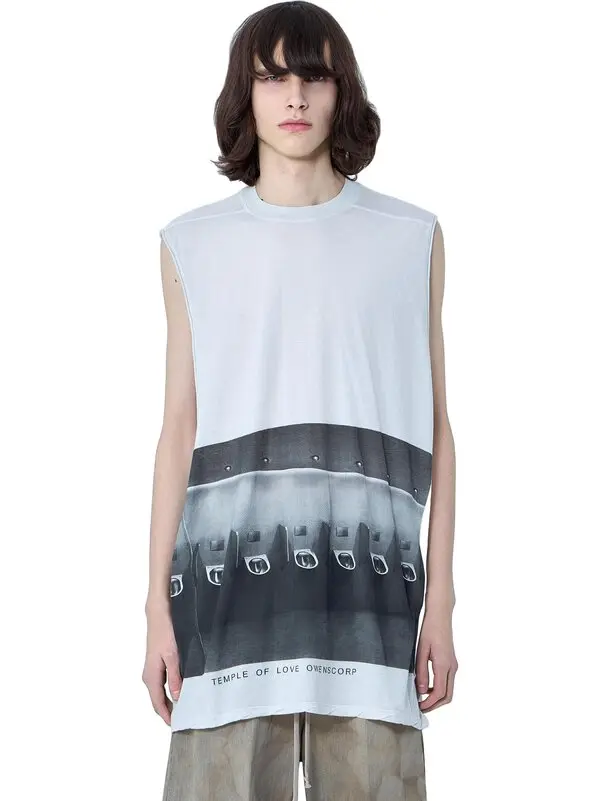 Rick Owens Sleeveless Graphic Top - Gray