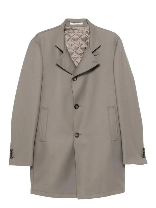 Tagliatore Grey Coats Single Breasted Coats - Gray