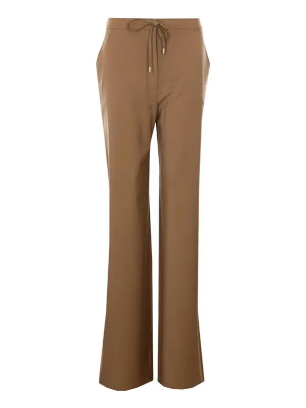 Max Mara Corone Wool Canvas Jogging Trousers - Brown
