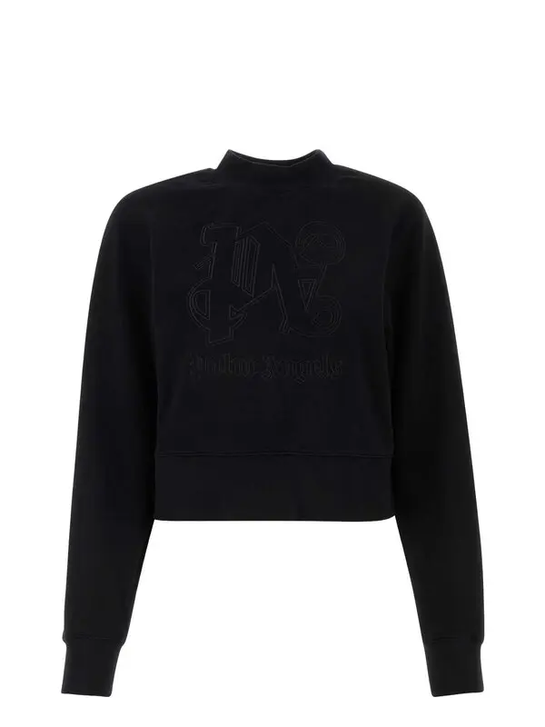 Palm Angels Cotton Sweatshirt - Black