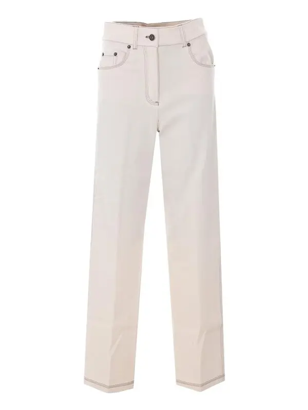 Max Mara Straight-leg Denim Pants - White