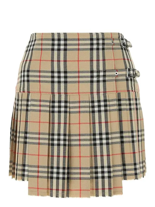 Burberry Embroidered Wool Mini Skirt - Multicolor