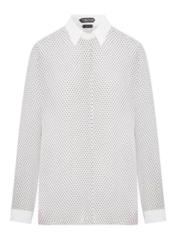 TOM FORD Silk Diamond Print Shirt - Multicolor