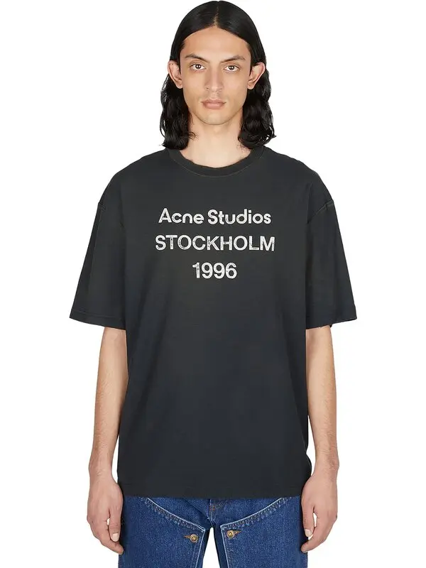 Acne Studios Logo Print T-shirt - Black