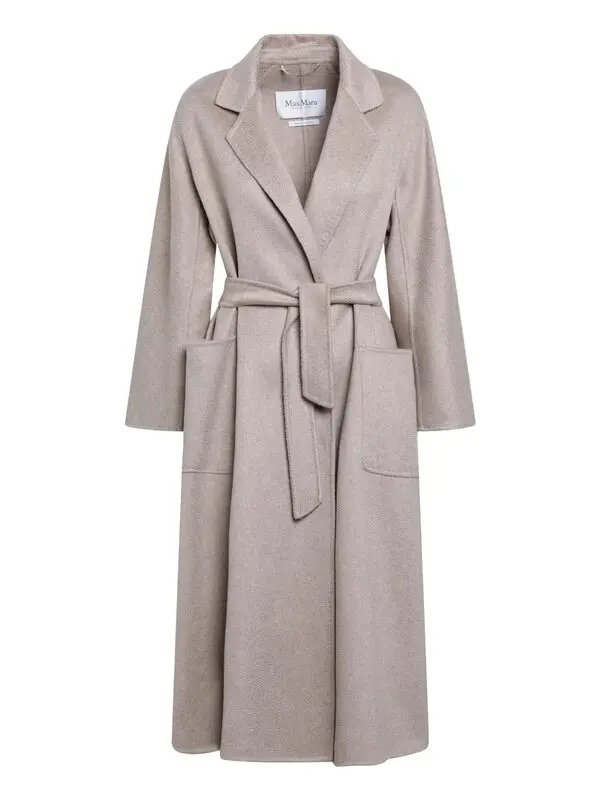 Max Mara Ludmilla Icon Coat In Sand Cashmere - Cream