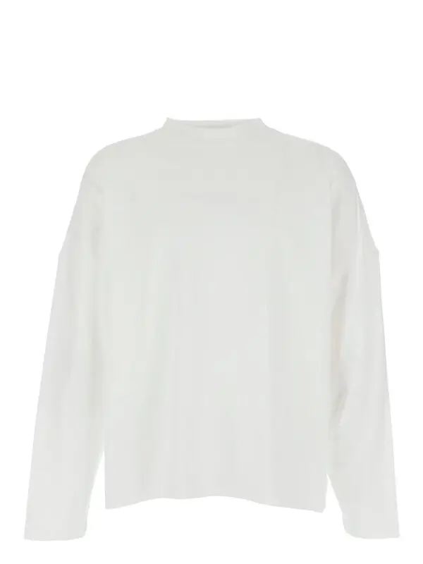 Jacquemus Le T-shirt Atelier' White Crewneck Long-sleeve T-shirt In Cotton - Multicolor