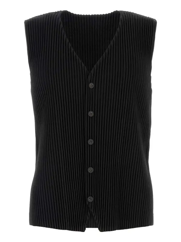 Issey Miyake Polyester Vest - Black