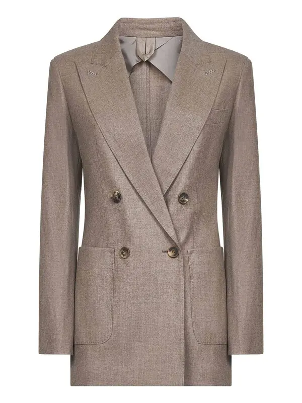 Max Mara Turtledove Stretch Cashmere Harald Blazer - Multicolor