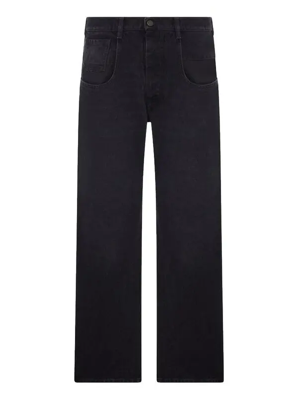 MAISON MARGIELA Straight Leg Jeans In Cotton Denim - Black