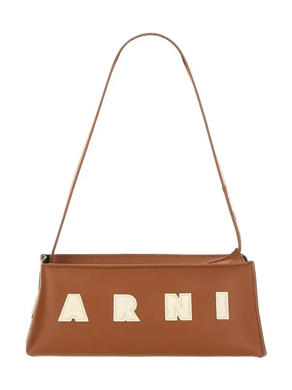 Marni Leather Baguette Museum Bag - Brown
