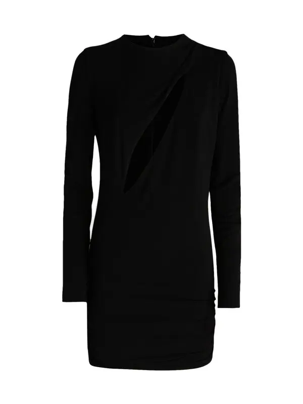 Versace Long Sleeve Cut Out Dress - Multicolor