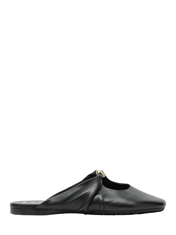 Loewe Pebble Sabot In Soft Lamb Nappa Leather - Black