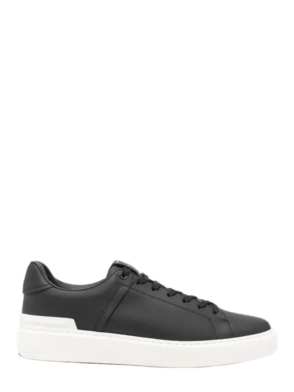 Balmain Matte Finish Low-top Trainers - Black