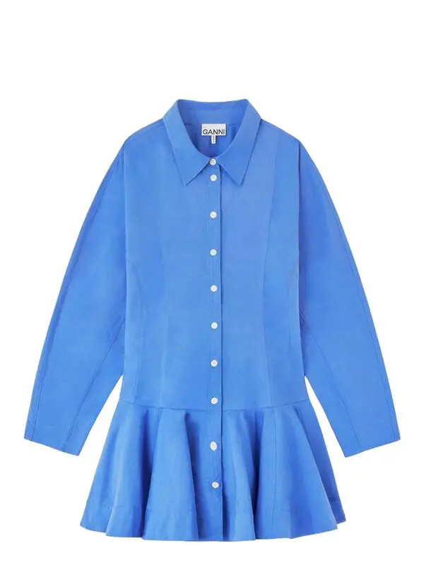 GANNI Organic Cotton Shirtdress - Multicolor