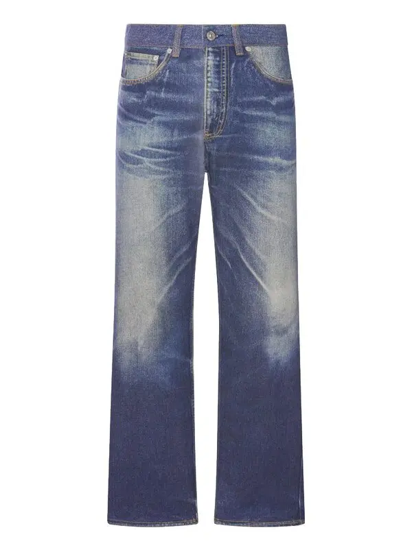 Our Legacy Jeans Third Cut Con Stampa Denim Effetto Trompe-l`œil - Multicolor