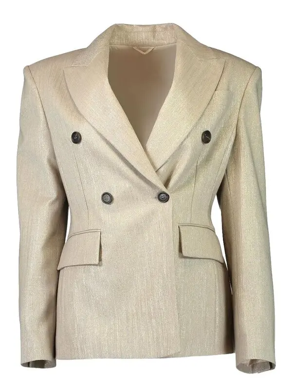 Brunello Cucinelli Wool Blend Double-breasted Jacket - Multicolor