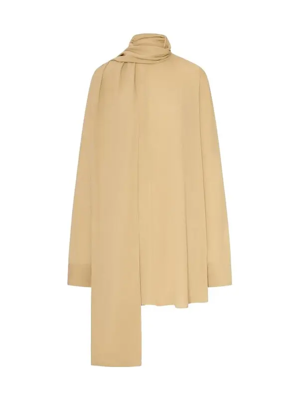 TOTEME Blouse With Draped Scarf - Multicolor