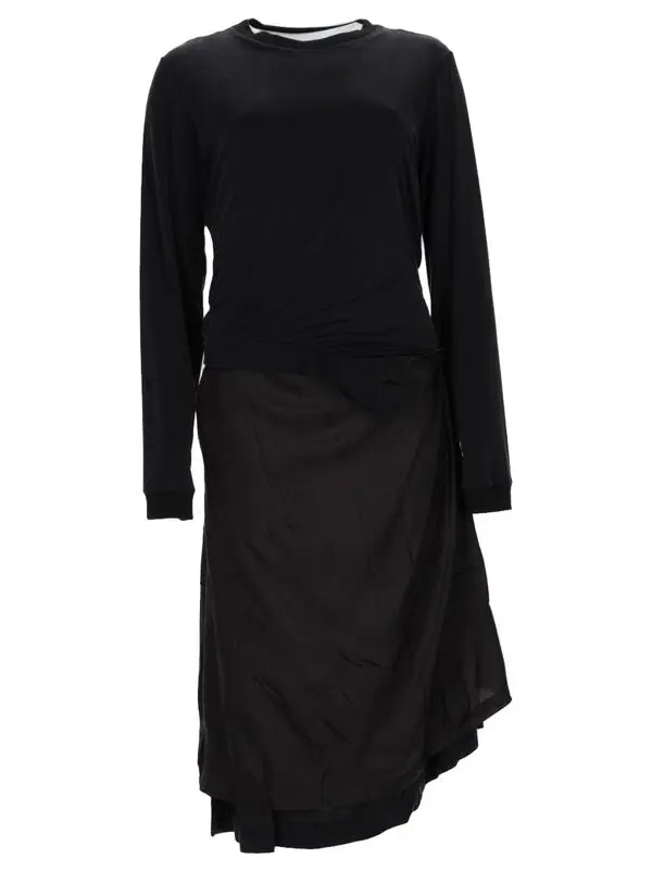 MAISON MARGIELA Draped Midi Dress - Black