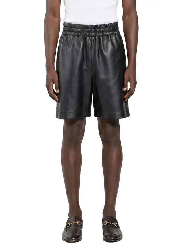 Gucci Lambskin Leather Shorts - Black