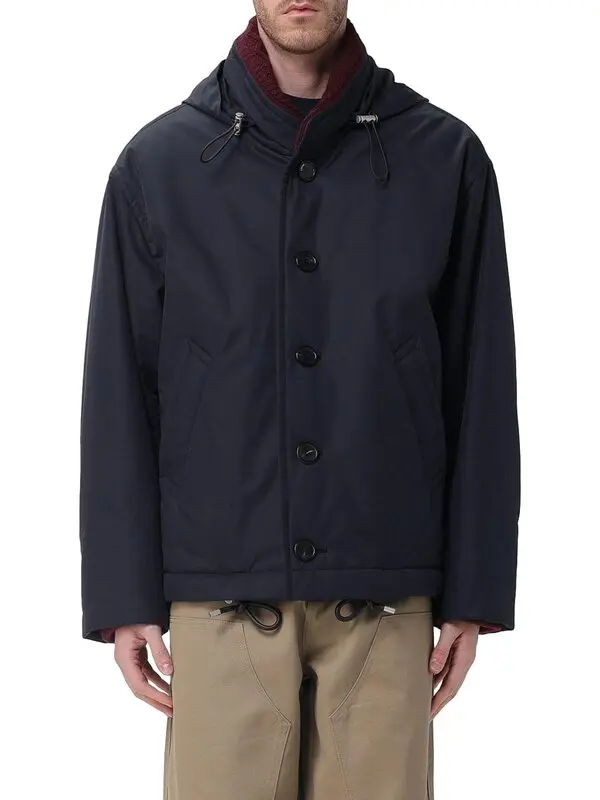 Loewe Cotton Blend Hooded Parka - Blue