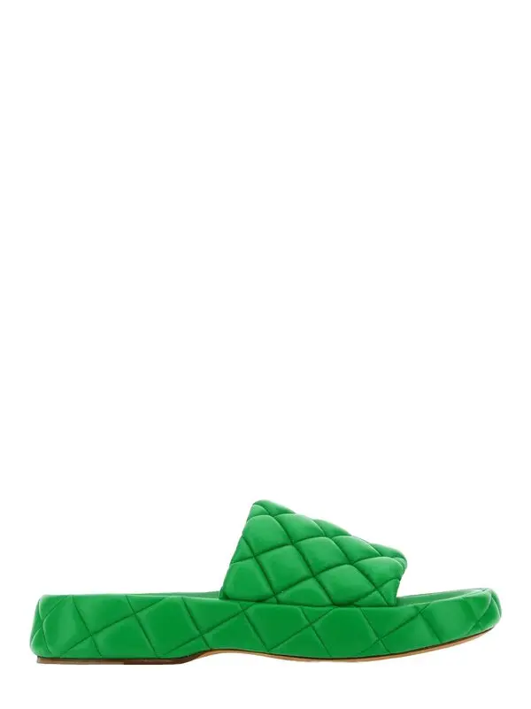 Bottega Veneta Leather Padded Sandals - Green