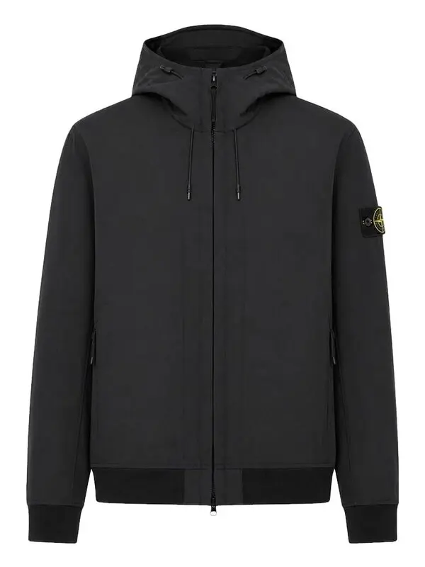 Stone Island Lightweight Hooded Jacket - Black