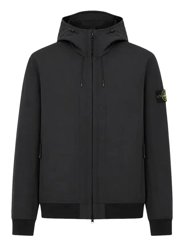 Stone Island Lightweight Hooded Jacket - Black