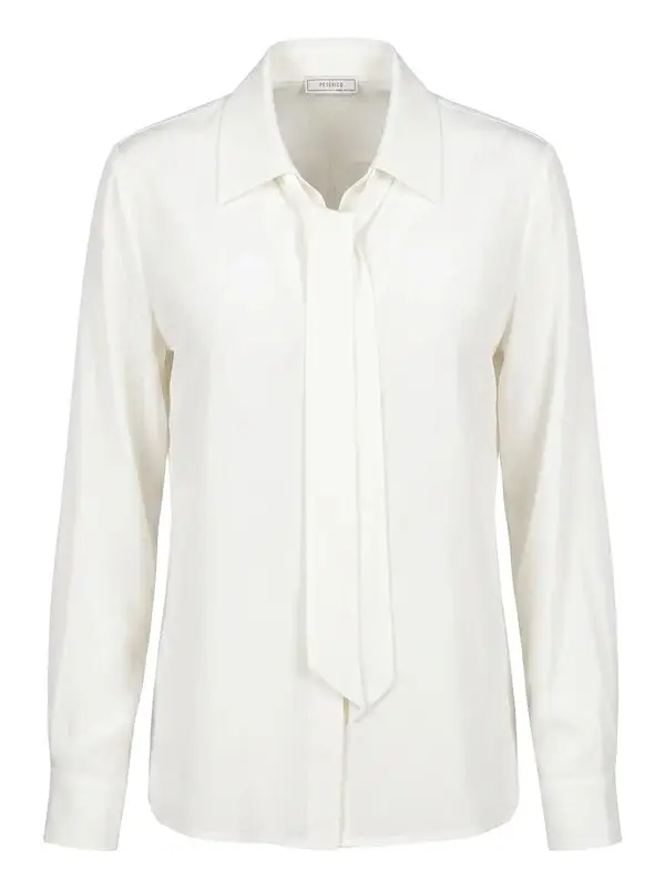 Peserico Silk Pussy Bow Shirt - Multicolor