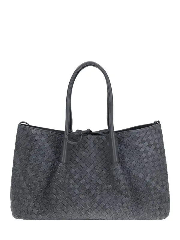 Bottega Veneta Pinacoteca Woven Suede Bag - Blue