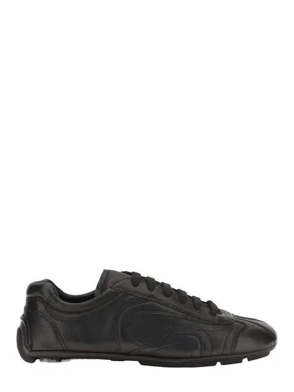 Prada Leather Sneakers - Black
