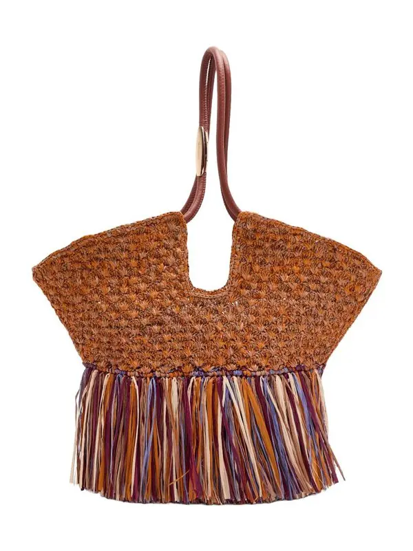 Zimmermann Goldentime Raffia Tote - Multicolor