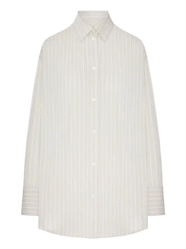 TOTEME Striped Oversized Shirt - Multicolor