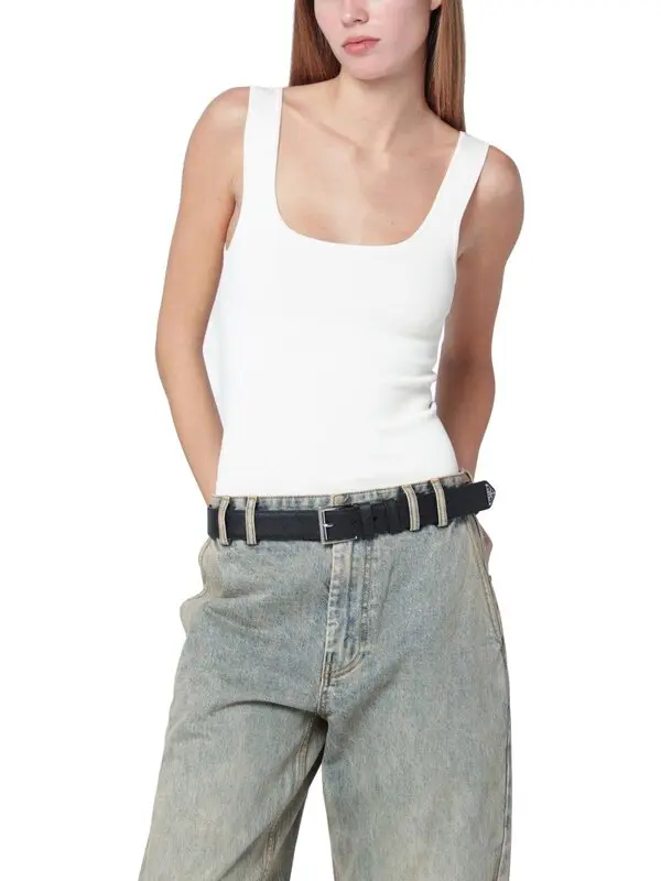 ENTIRE STUDIOS Viscose-blend Top - White
