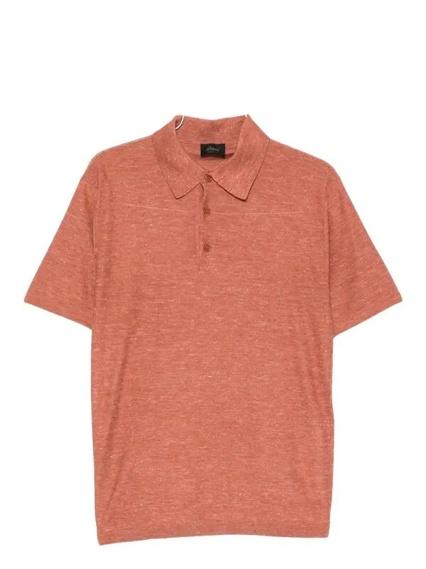 Brioni Cashmere And Silk Blend Polo Shirt - Multicolor