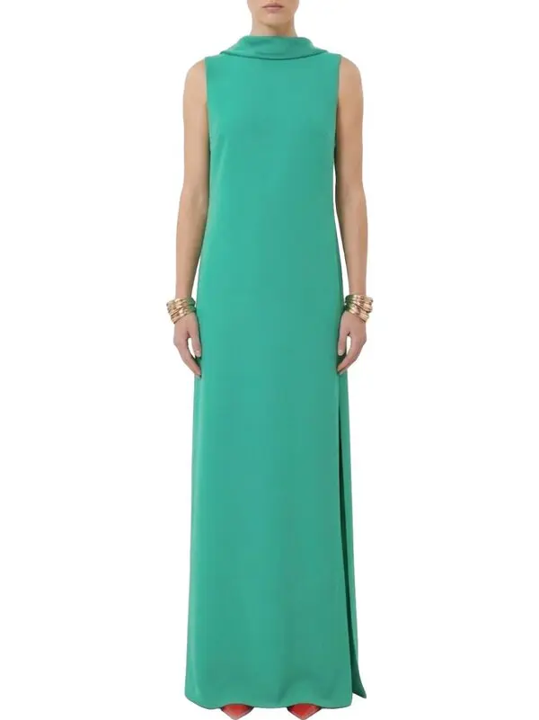 Max Mara Long Polyester Dress - Green