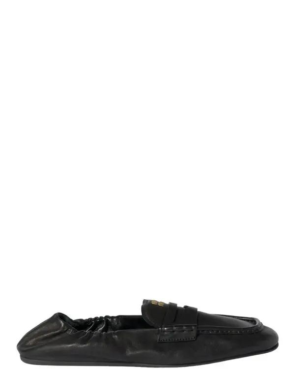 Miu Miu Ruches Leather Loafers - Multicolor