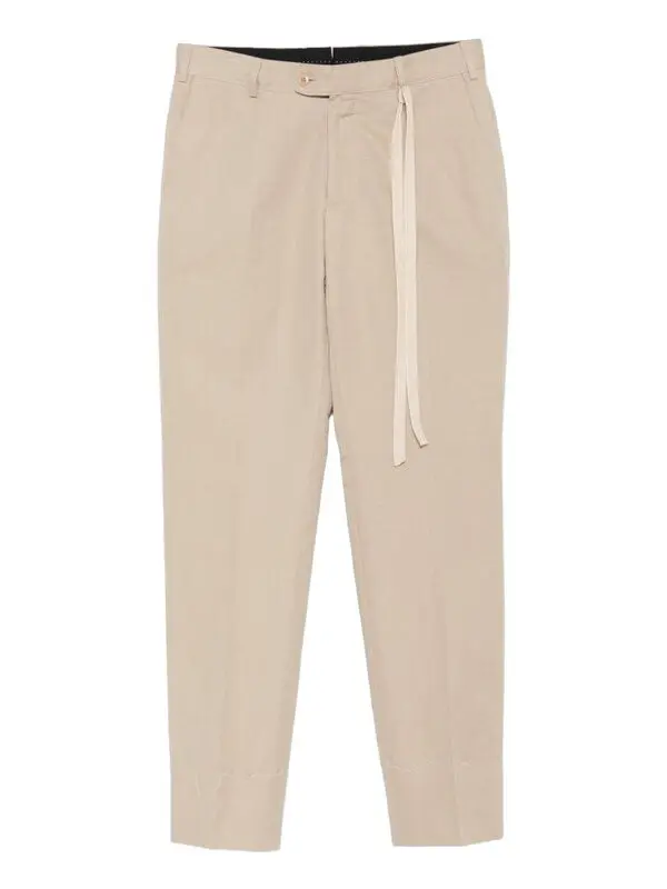 Brioni Pienza Cotton And Linen Trousers - Multicolor