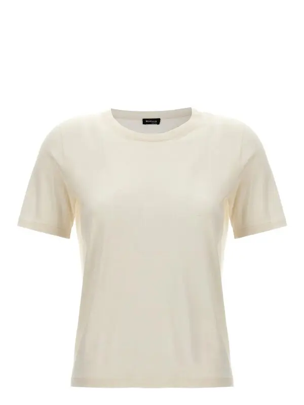 Kiton Silk Cashmere T-shirt - White