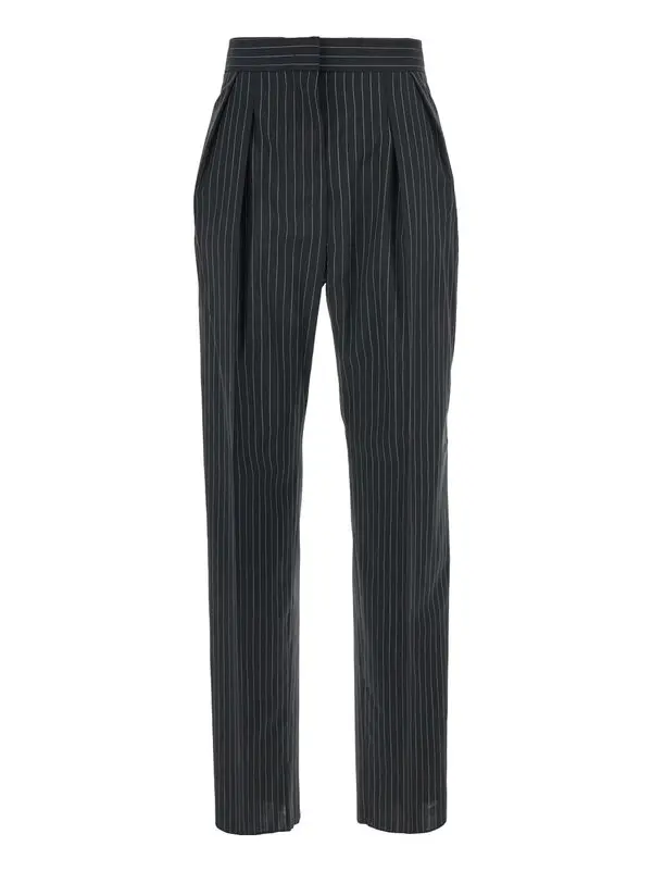 Max Mara Sesamo Striped Wool Trousers - Multicolor