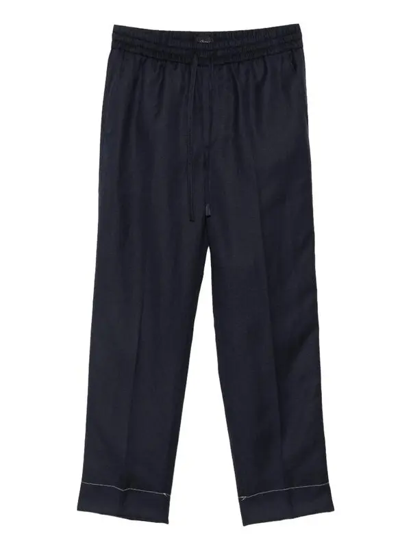 Brioni Asolo Linen And Wool Trousers - Multicolor
