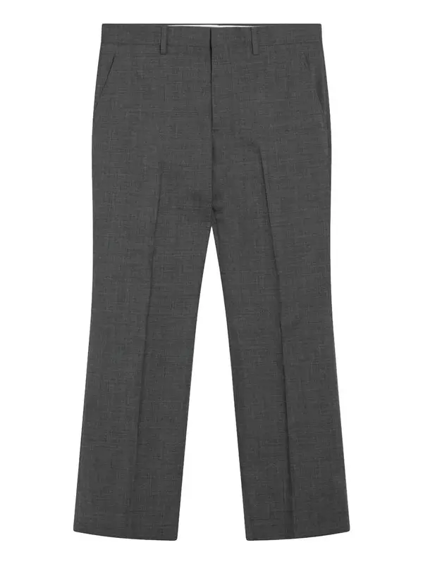 Prada Wool Flared Trousers - Gray