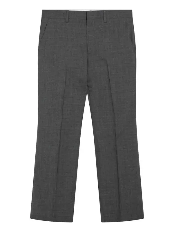 Prada Wool Flared Trousers - Gray