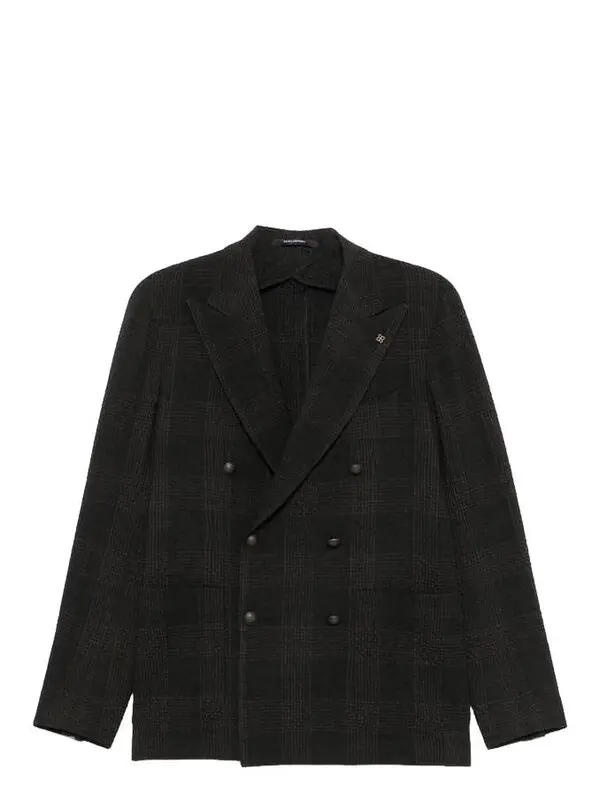 Tagliatore Virgin Wool Blend Double-breasted Blazer - Brown