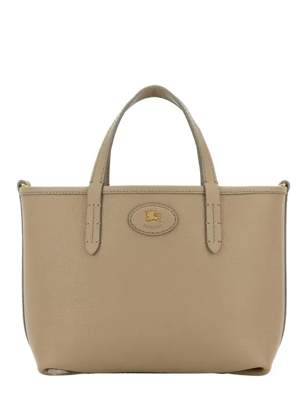 Burberry Dove Grey Leather Mini Bloomsbury Reversible Handbag - Gray